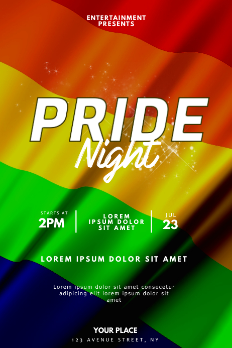 Pride Night Party Flyer Template Postermywall