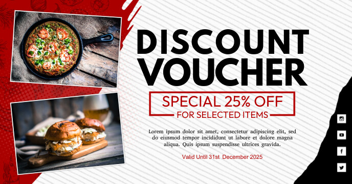 Copy Of Restaurant Discount Voucher Design Template Postermywall