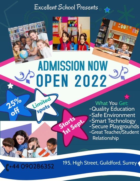 Copy Of School Admissions Open Postermywall