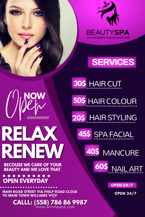 Salon Prices Template Postermywall