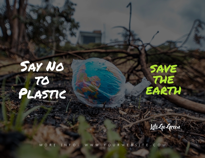 Save Earth From Plastic Poster