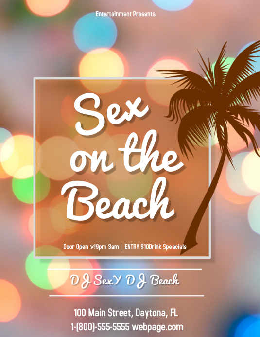 Sex On The Beach Template Postermywall