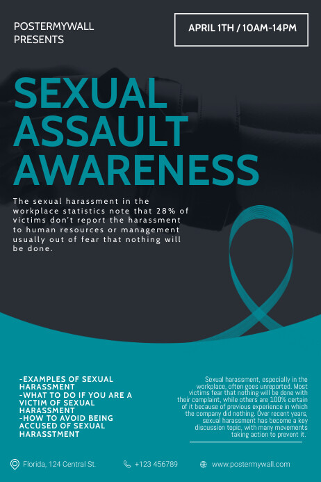 Sexual Assault Awareness Month Flyer Template Postermywall