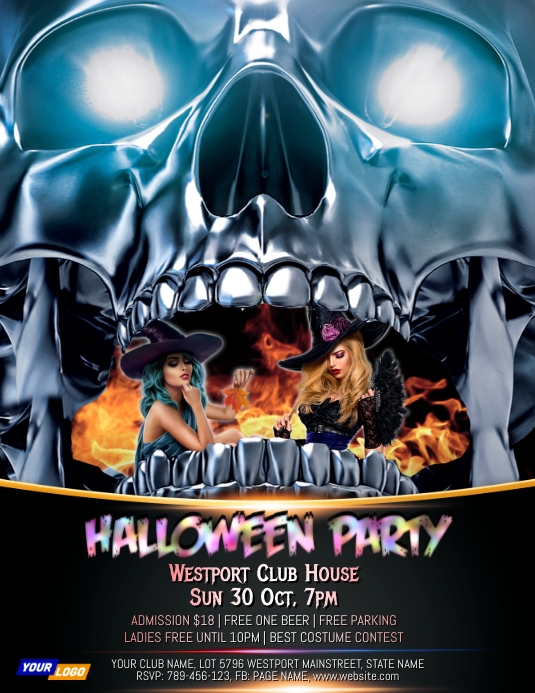 Sexy Halloween Disco Party Flyer Postermywall