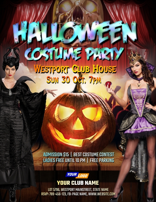 Sexy Halloween Party Flyer Design Postermywall