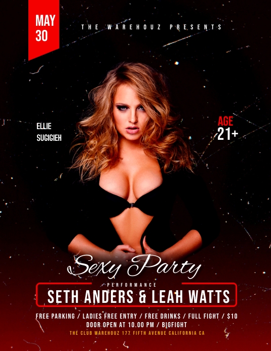 Sexy Party Flyer Template Postermywall