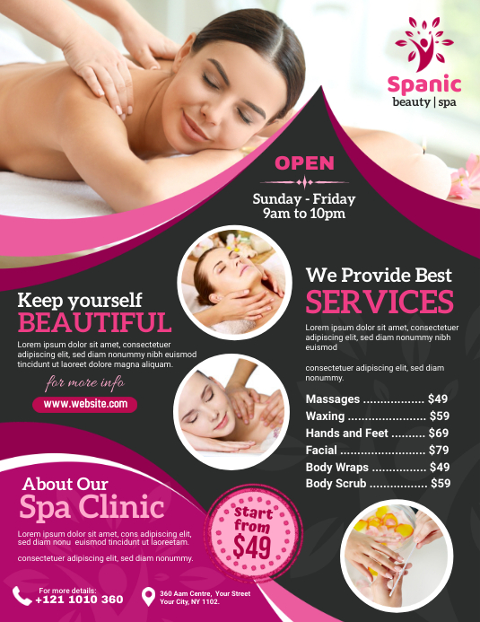 Copy Of Spa And Salon Flyer Postermywall