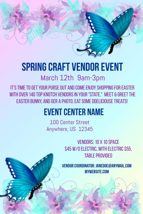 Spring Craft Vendor Event Flyer Template Postermywall