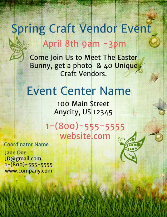 Copy Of Spring Craft Vendor Event Postermywall