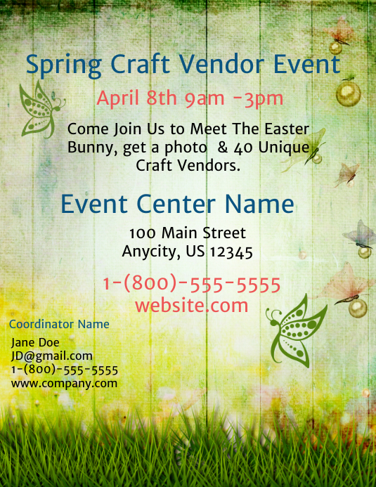 Spring Craft Vendor Event Template Postermywall