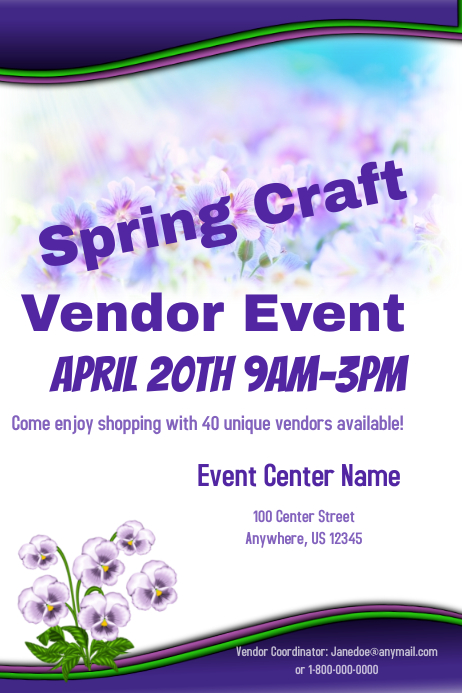 Copy Of Spring Craft Vendor Event Template Postermywall