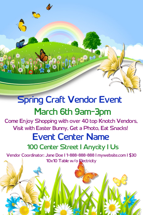 Spring Craft Vendor Event Flyer Template Postermywall