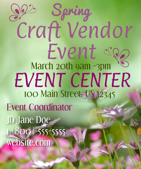 Spring Craft Vendor Event Template Postermywall