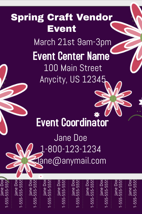 Spring Craft Vendor Event Template Postermywall