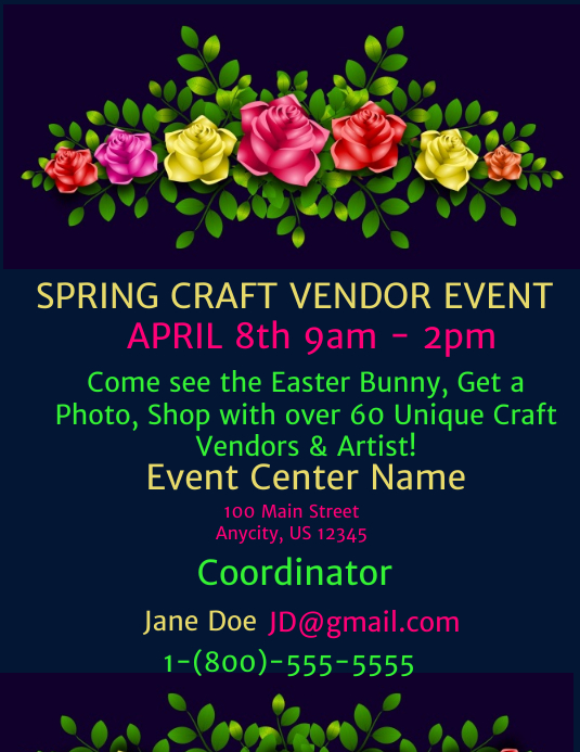 Copy Of Spring Craft Vendor Event Postermywall