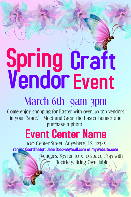 Spring Craft Vendor Event Flyer Template Postermywall