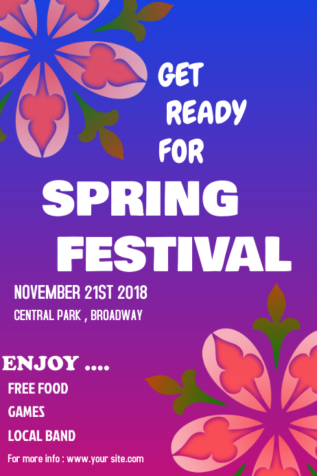 Spring Festival Poster Template Postermywall