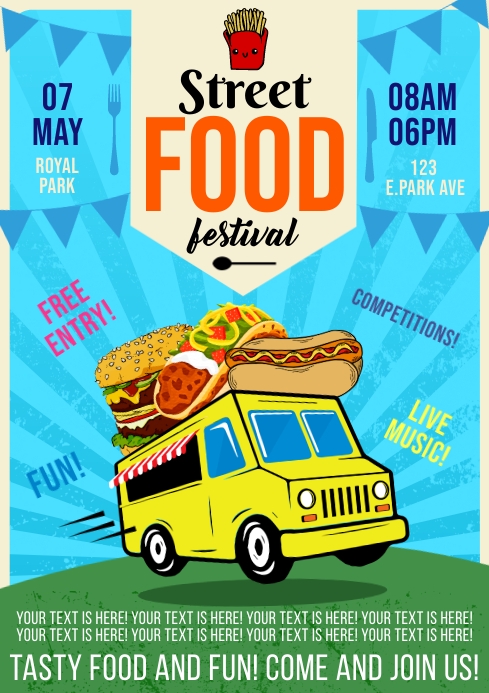 Street Food Festival Poster Template Postermywall