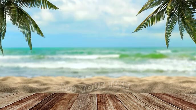 Summer Beach Zoom Virtual Background Video Template Postermywall Porn