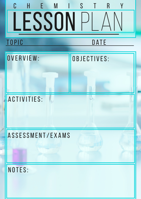 Subject Lesson Plan Template Postermywall