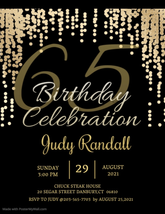 Copy Of 60th Birthday Invitation Template Postermywall