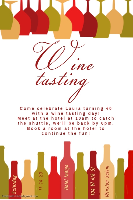 Copy Of Wine Tasting Flyer Template Postermywall