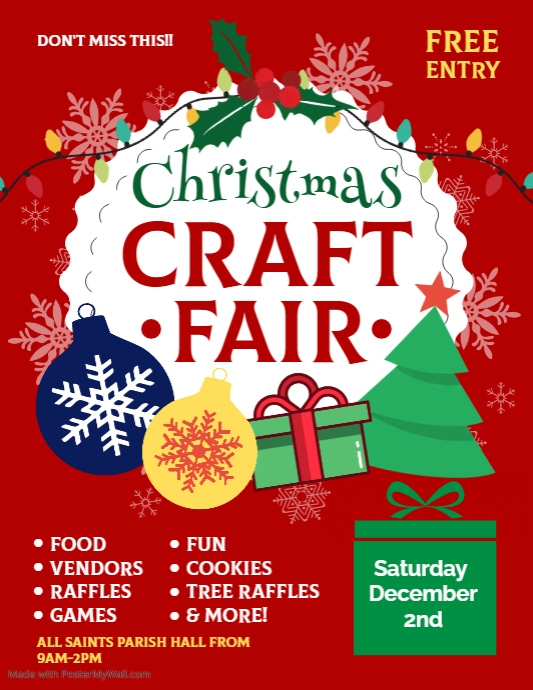 Copy Of Christmas Craft Fair Postermywall