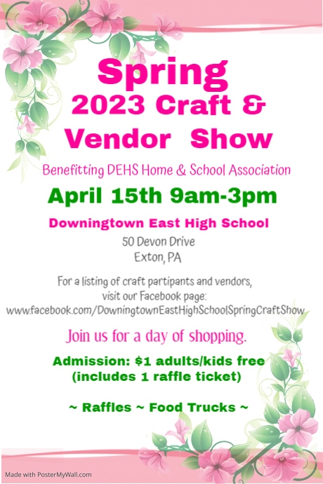 Spring Craft Vendor Event Flyer Postermywall