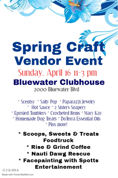 Spring Craft Vendor Event Flyer Postermywall