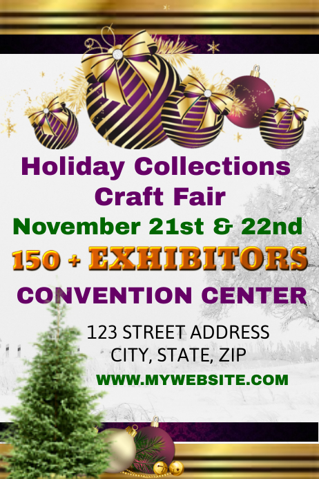 Holiday Collection Craft Fair Template Postermywall