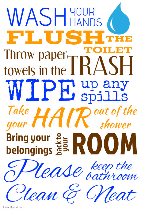 Bathroom Rules Postermywall