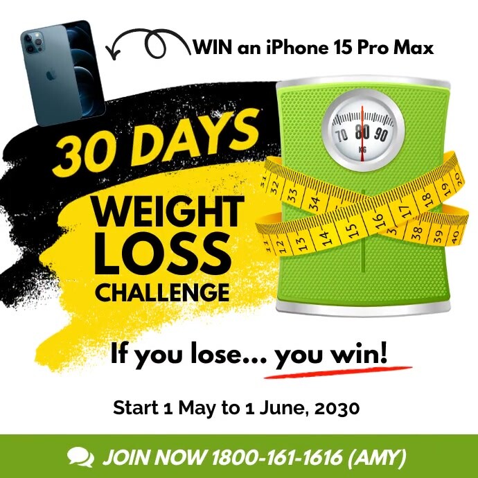 Copy Of 30 Days Weight Loss Challenge Postermywall