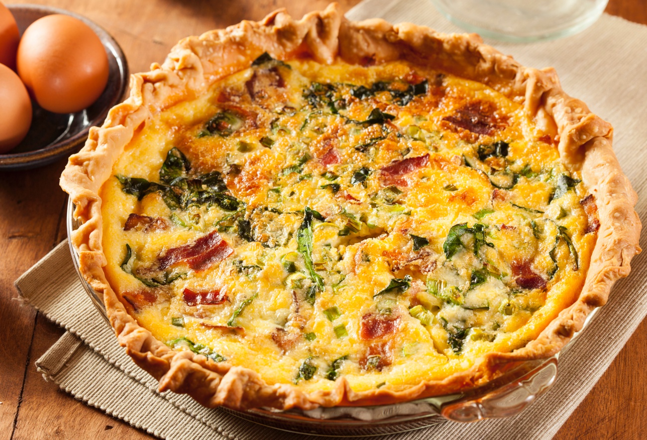 Bacon Spinach And Swiss Quiche 12 Tomatoes