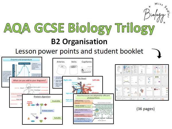 Aqa B2 Organisation Trilogy Biology Gcse 12 Lessons Teaching Resources