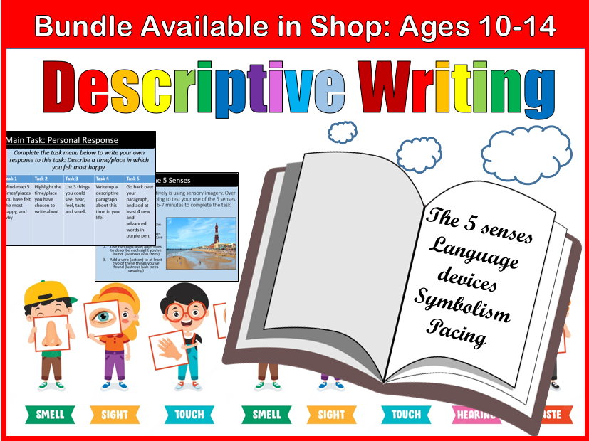 Descriptive Writing Lesson 5 Senses Teaching Resources