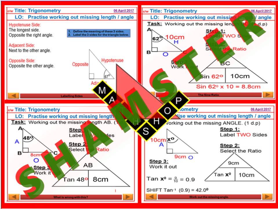 Trigonometry Pythagoras Bundle Teaching Resources