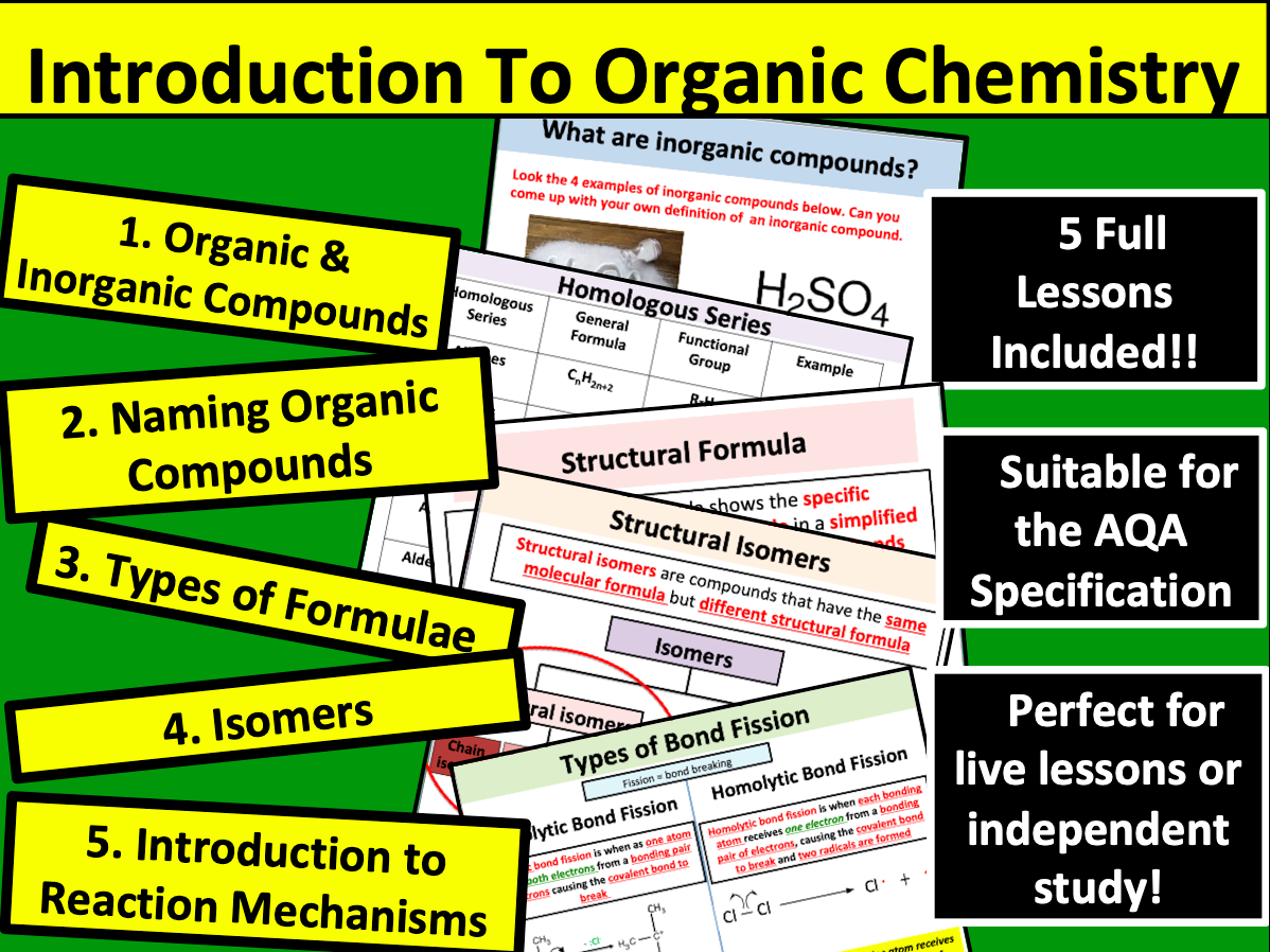 As Chemistry Introduction To Organic Chemistry Aqa Teaching Resources