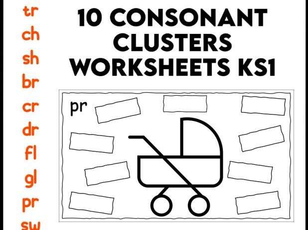 10 Consonant Cluster Worksheets Ks1 Teaching Resources