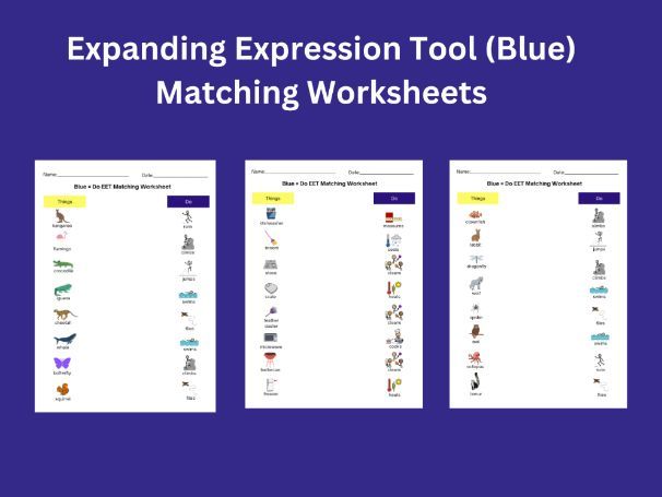 Expanding Expression Tool Eet Bluedo Matching Worksheets Teaching