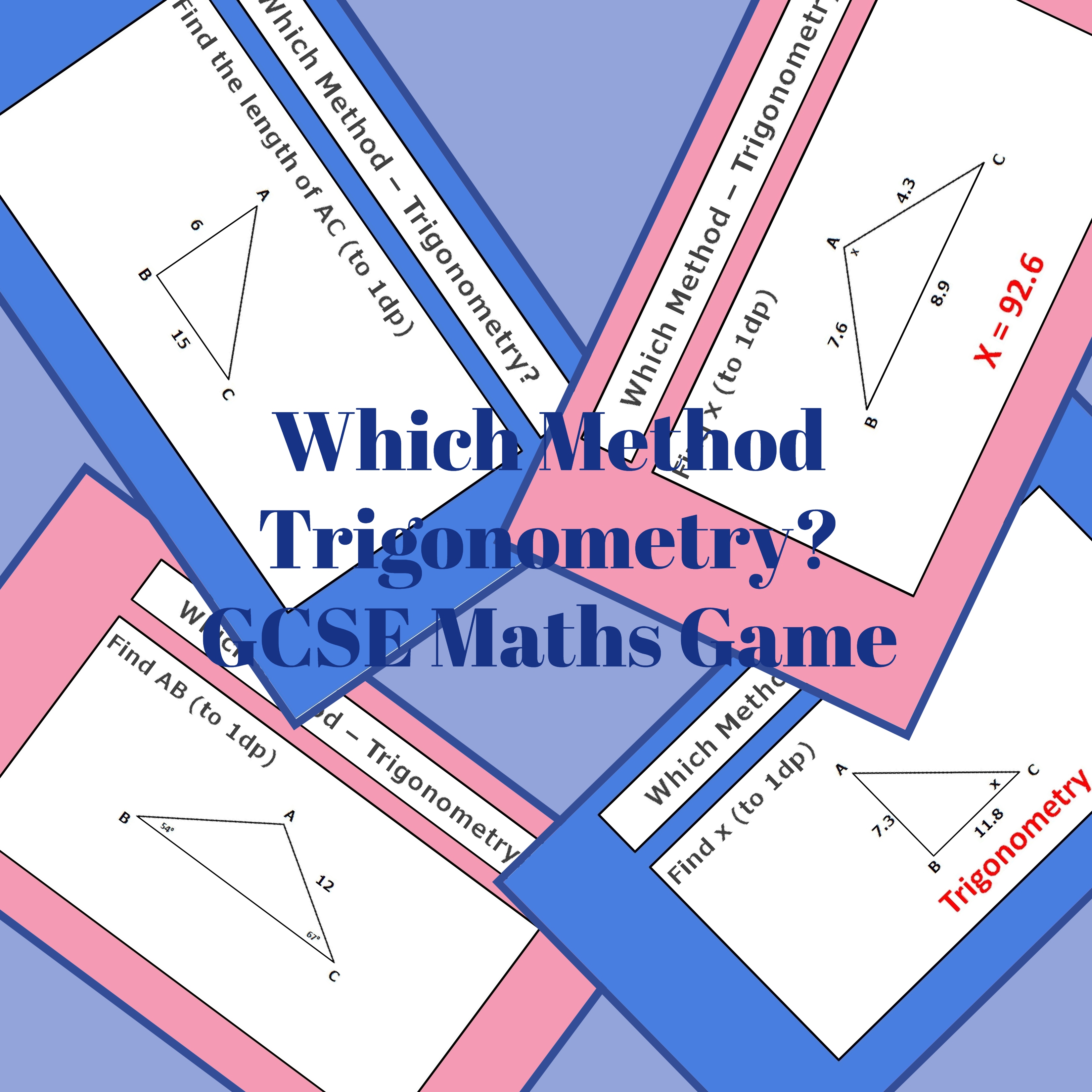 Which Method Trigonometry Gcse Maths Game Activity Revision Teaching