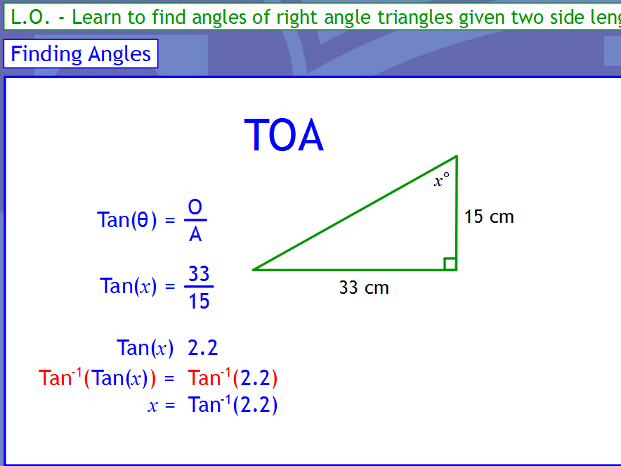 Ks4 Unit On Trigonometry Finding Sides And Angles Inc Bearings