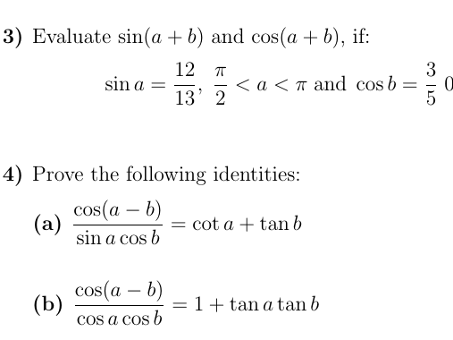 Angle Sum And Difference Double Angle Trigonometric Identities Bundle