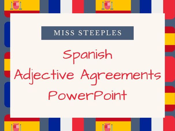 Adjective Agreements Spanish Teaching Resources