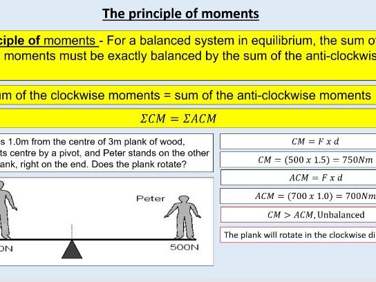 Gcse Physics 454 Forces The Principle Of Moments Aqa Teaching