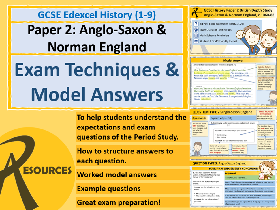 Gcse History Edexcel Paper 2 Anglo Saxon And Norman England Exam