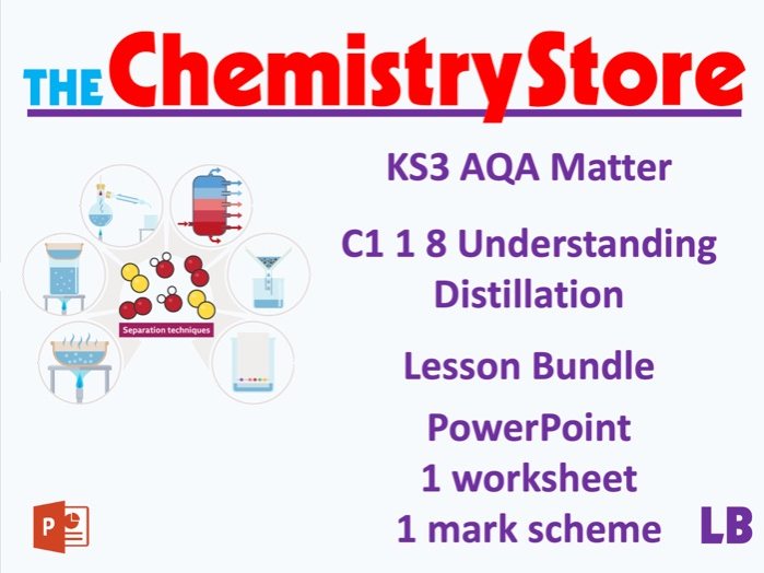 Ks3 Chemistry Aqa C1 1 8 Understanding Distillation Lesson Bundle