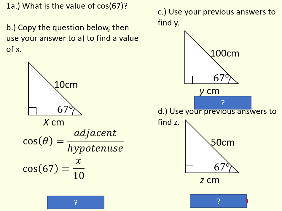 Introducing Trigonometry With Side Ratio Teaching Resources