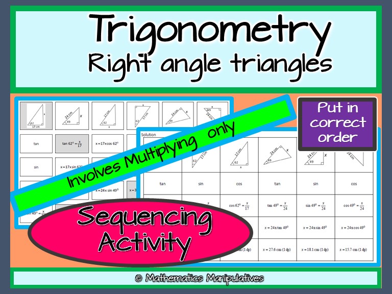 Trigonometry Sequencing Activity Teaching Resources