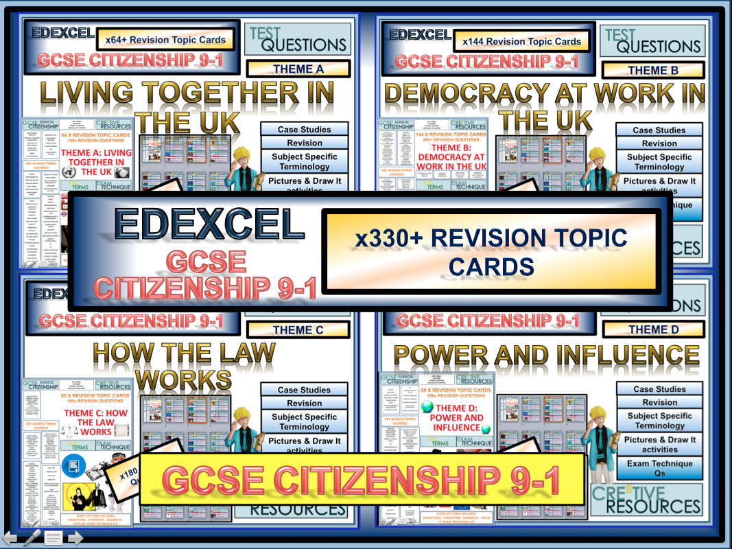 Full Citizenship Gcse 9 1 Revision 330 Revision Topic Cards Edexcel