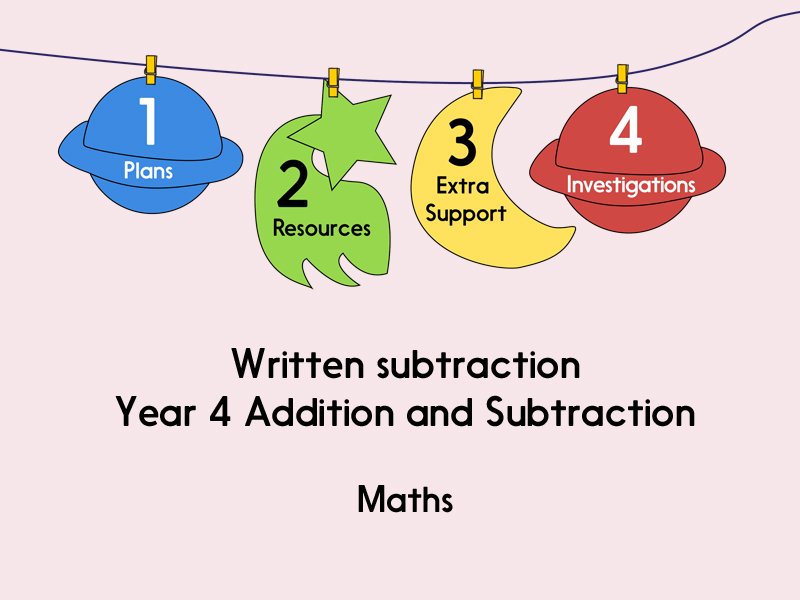 Written Subtraction Year 4 Addition And Subtraction Teaching Resources